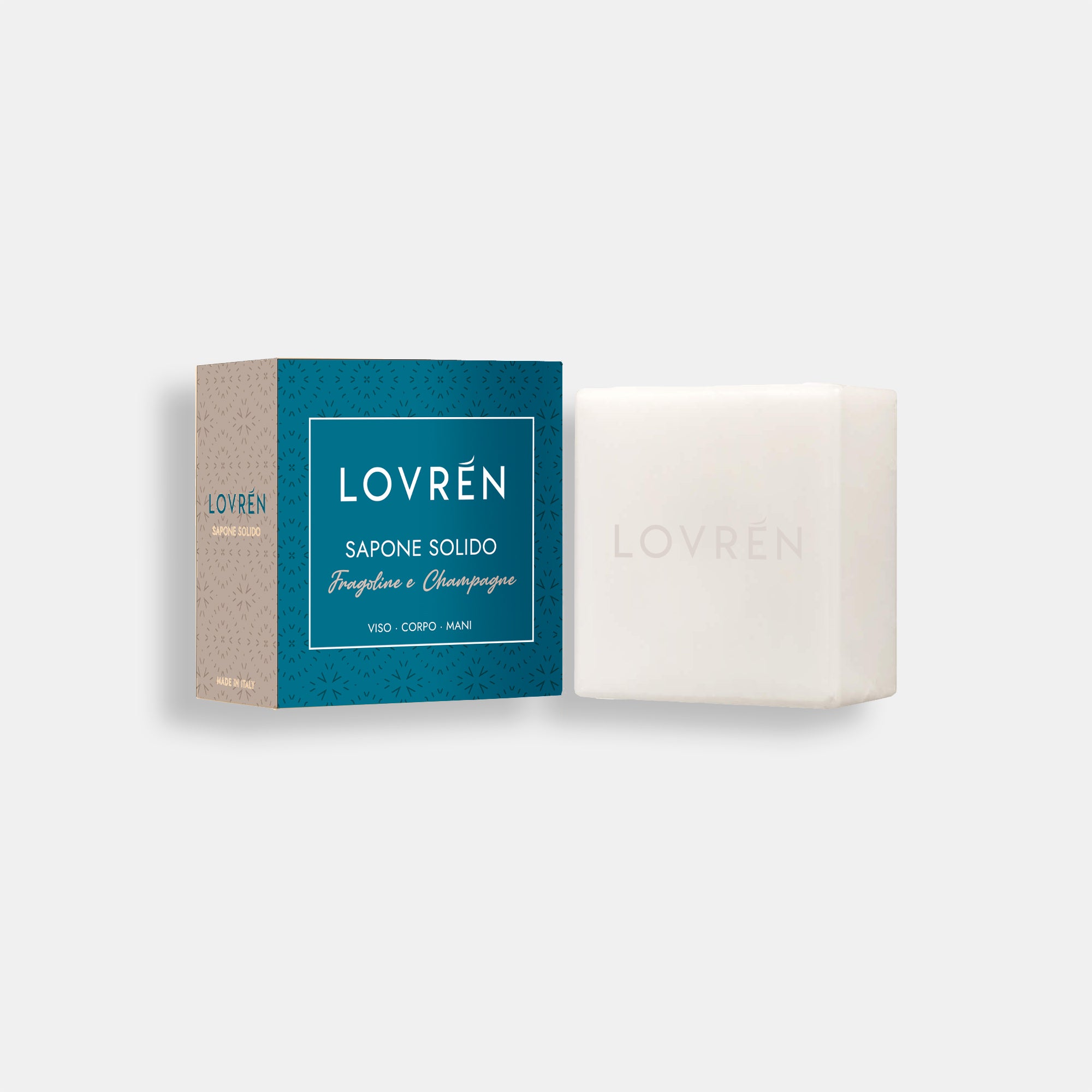 Dermosapone Solido Fragoline e Champagne – Lovrén